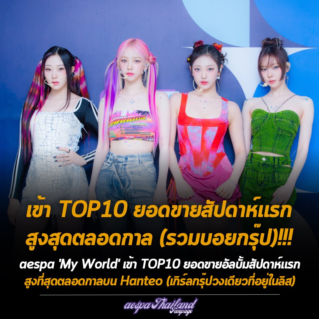 AESPA THAILAND ♡ on Twitter: "RT @aespaTH_Fanpage: aespa 'My World' เข้า TOP10 ยอดขายอัลบั้ม ...