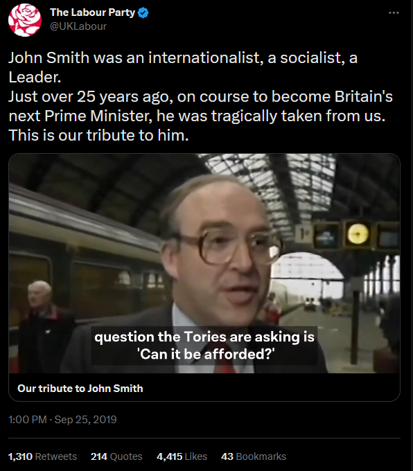 John Smith Labour Party Leader