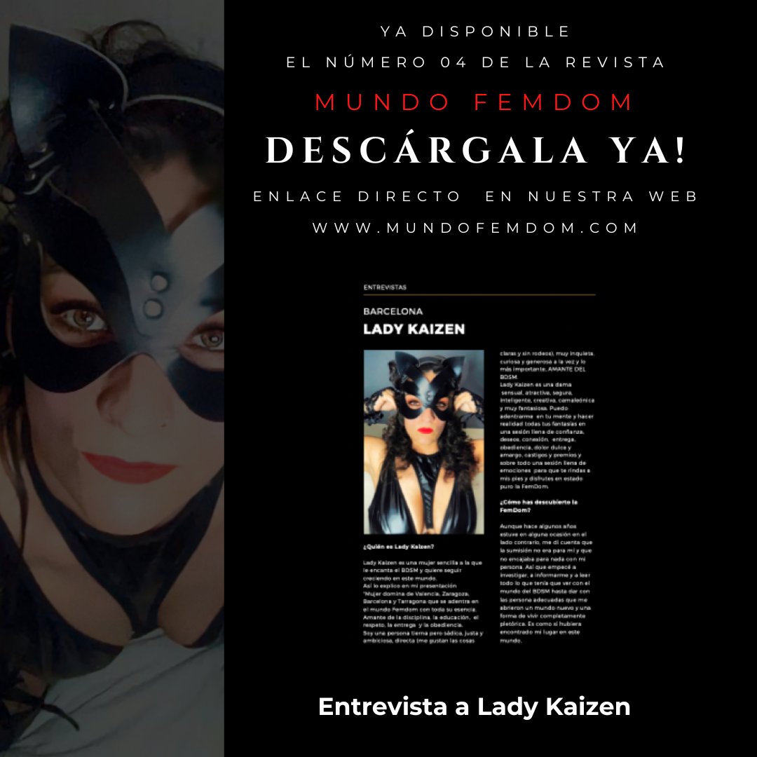 Cultura BDSM on Twitter: "REVISTA MUNDO FEMDOM NÚM 04 Interesantísima entrevista a Lady Kaizen ...