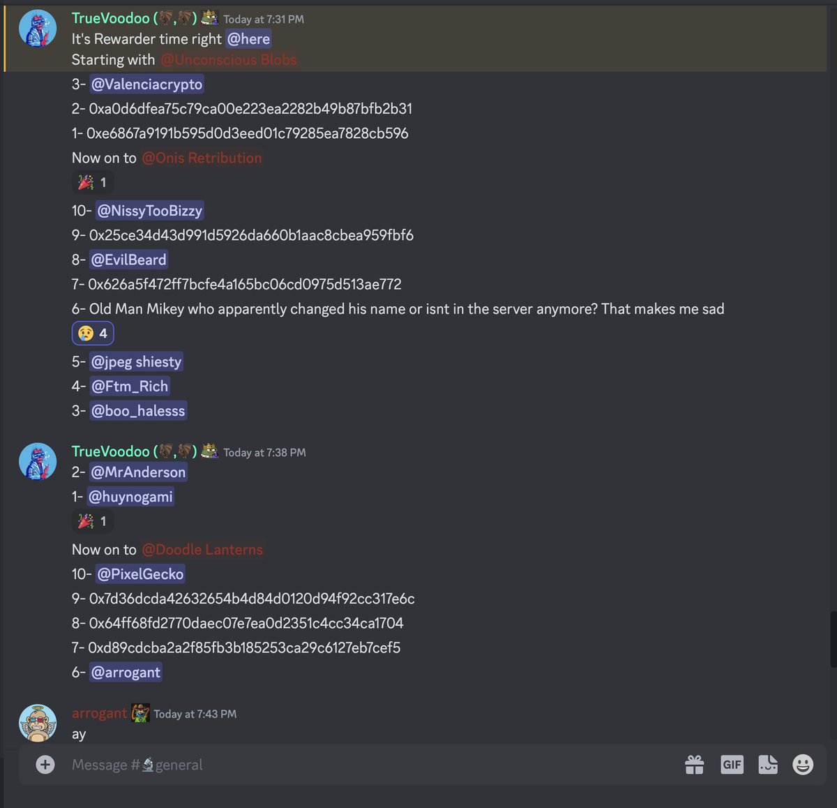 Potluck Protocol on Twitter: "@_TrueVoodoo never stops grinding and continues to reward ...
