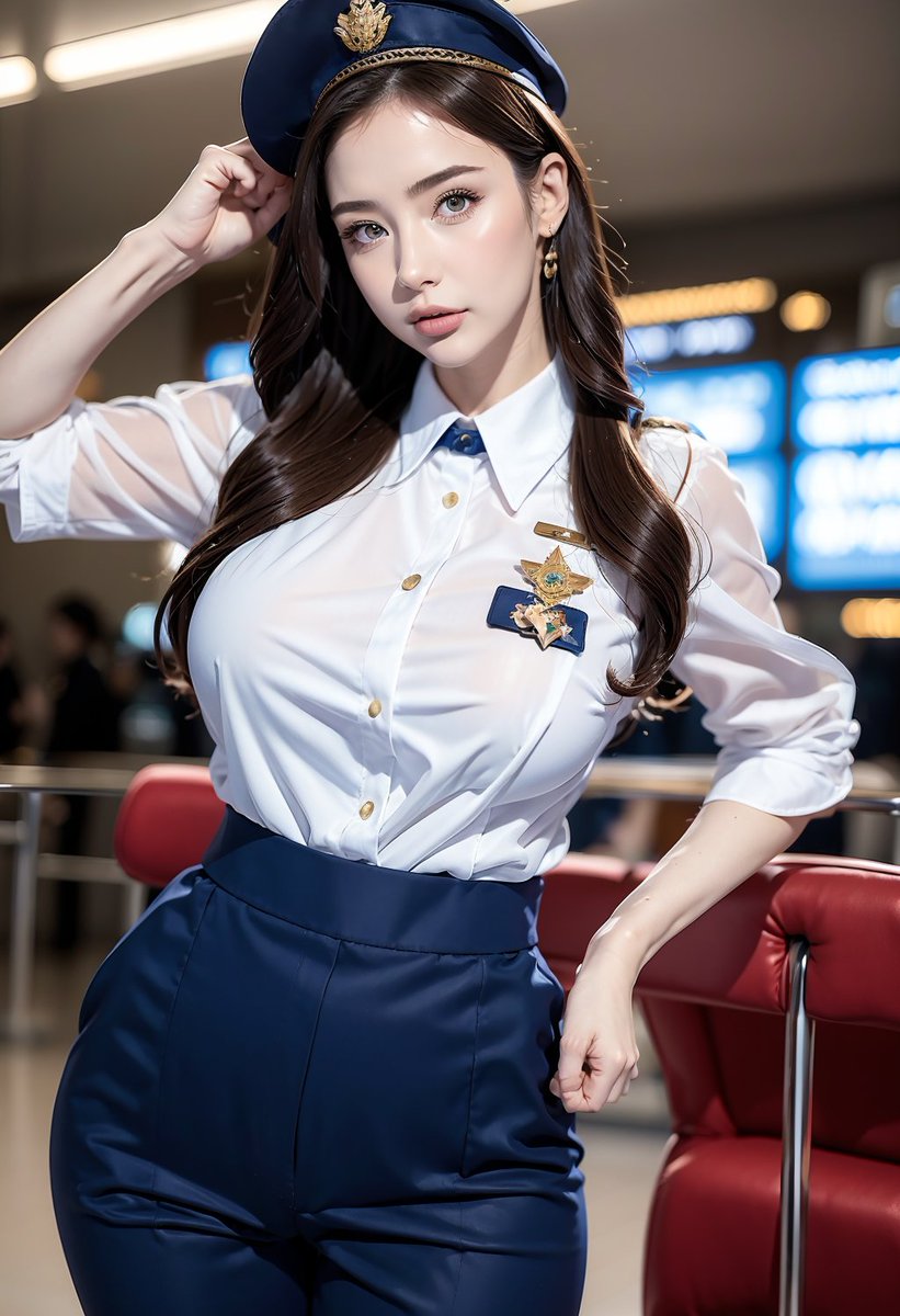 MAO / AI girls LABO on Twitter: "powerful body WOMAN PILOT ガッチリ系のパイロット AI美女,AIグラビア,AIart"