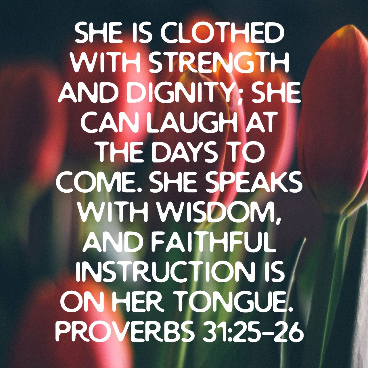 Proverbs 31:25 26