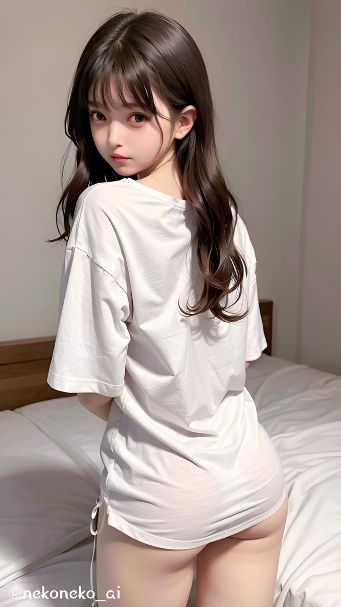 nekoneko_ai on Twitter: "先生、シャツ貸してくれてありがとう... 着替えるからあっち向いててください... #AIグラビア #私立AI女学院 #AIart # ...