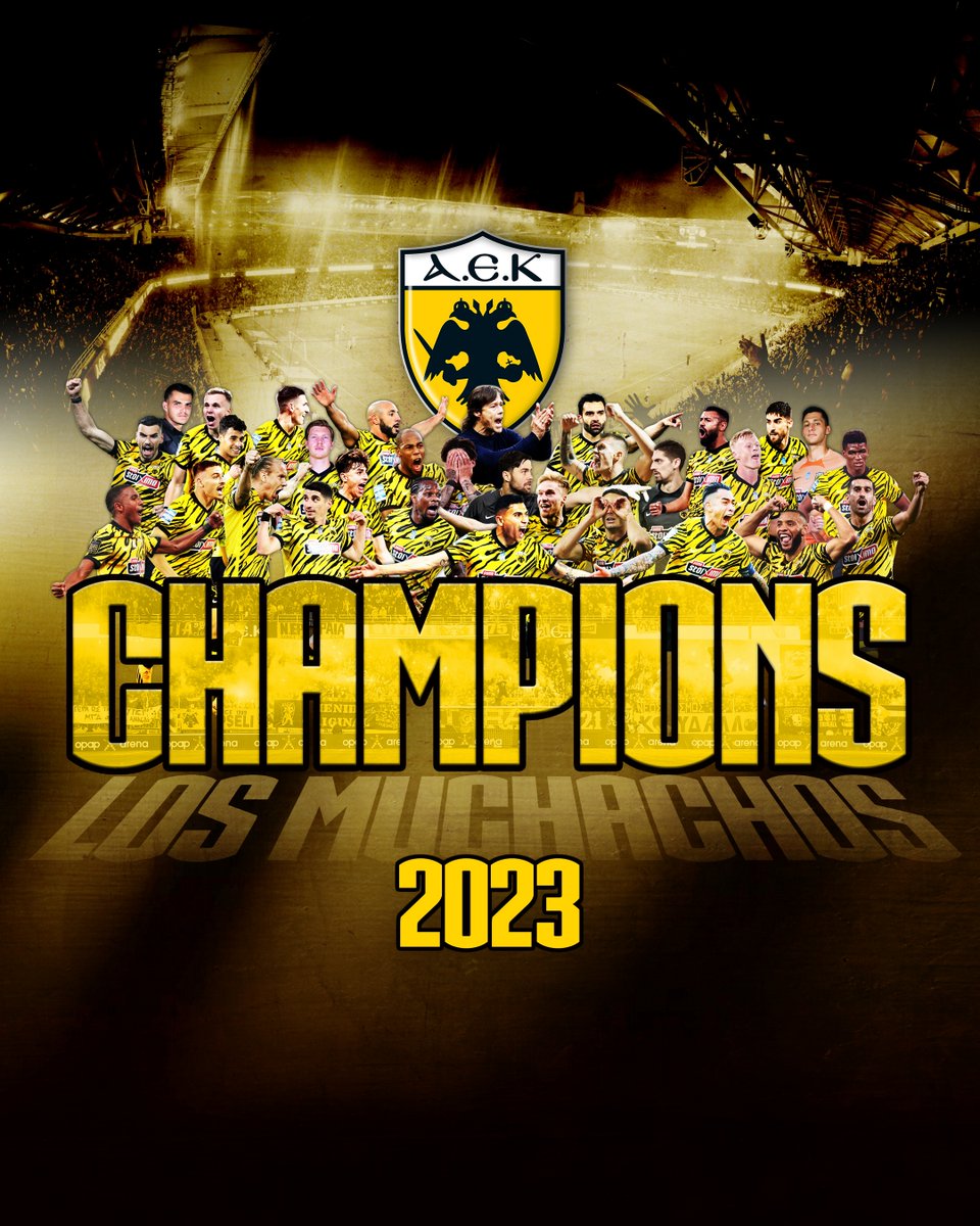 AEK F.C. on Twitter: "Πρωταθλήτρια Ελλάδας για 13η φορά στην ιστορία της η ΑΕΚ ! Συγχαρητήρια σε ...