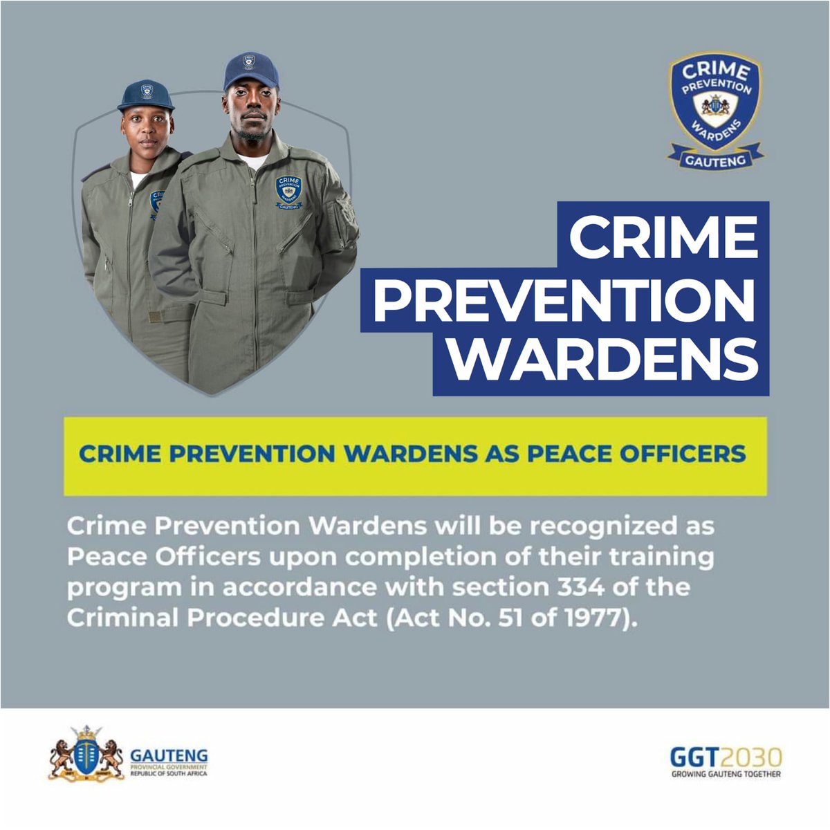 GP Department of Community Safety on Twitter: "The Crime Prevention Wardens will be recognized ...