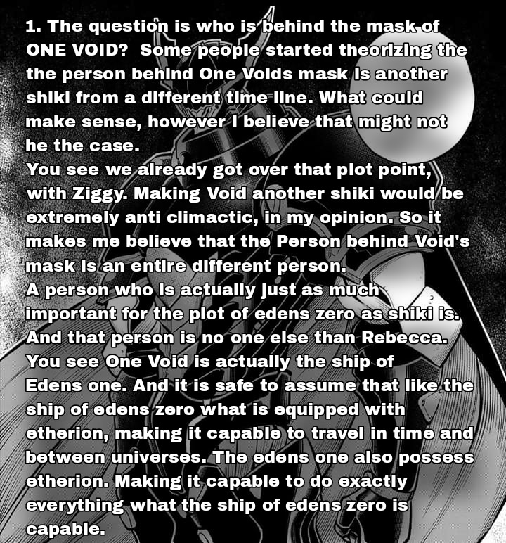 Just some Space Guy on Twitter: "Void might actually Be Rebecca. My Edens Zero theory in the ...