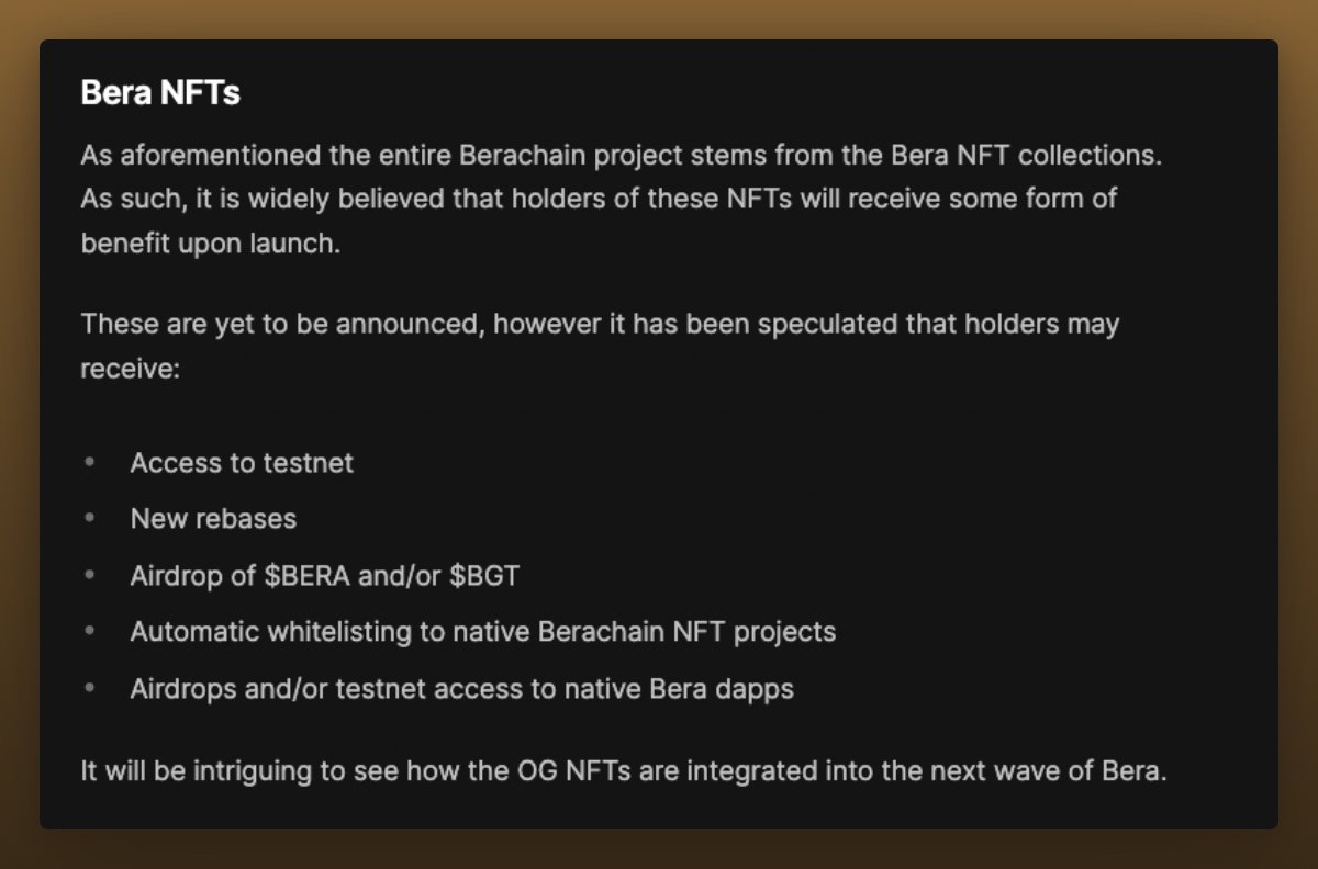 Berachain started from an NFT collection and is now a highly ...