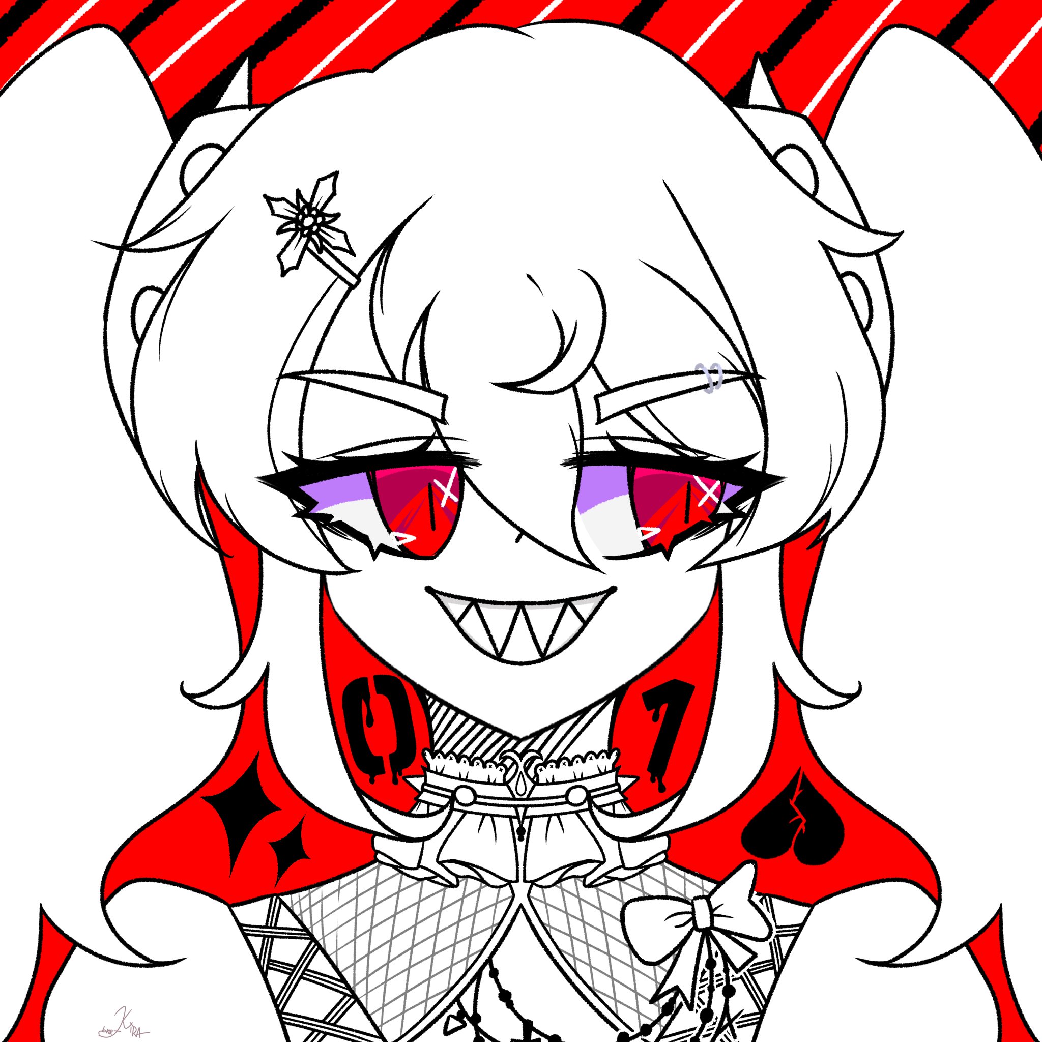 Kira On Twitter Just Lineart Eye Color Version Too Hehe I Had A Lot