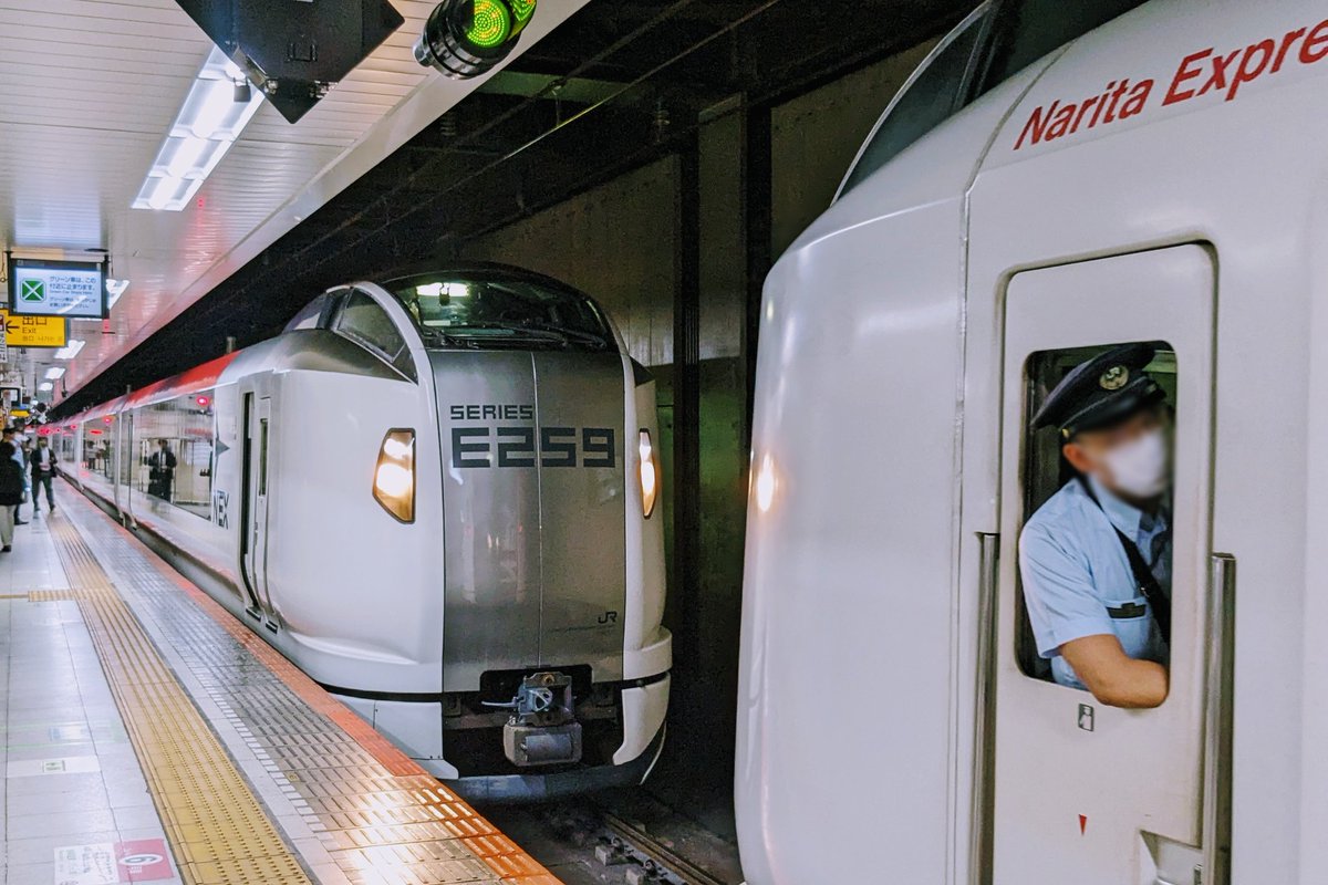 あさかみやび on Twitter: "E259系新塗装、メタリック感が強くてわりと好みな姿なんですが、実際に見てきて感じたことを踏まえて自分なりにこうだったらいいなと思ったデザインを新塗装に ...