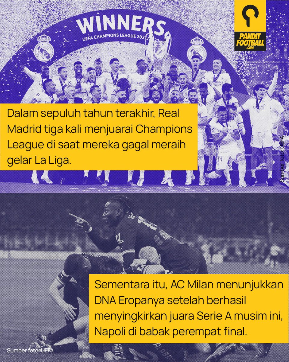 PanditFootball.com on Twitter: "Dua klub tersebut menjadi dua klub pengoleksi juara UCL ...
