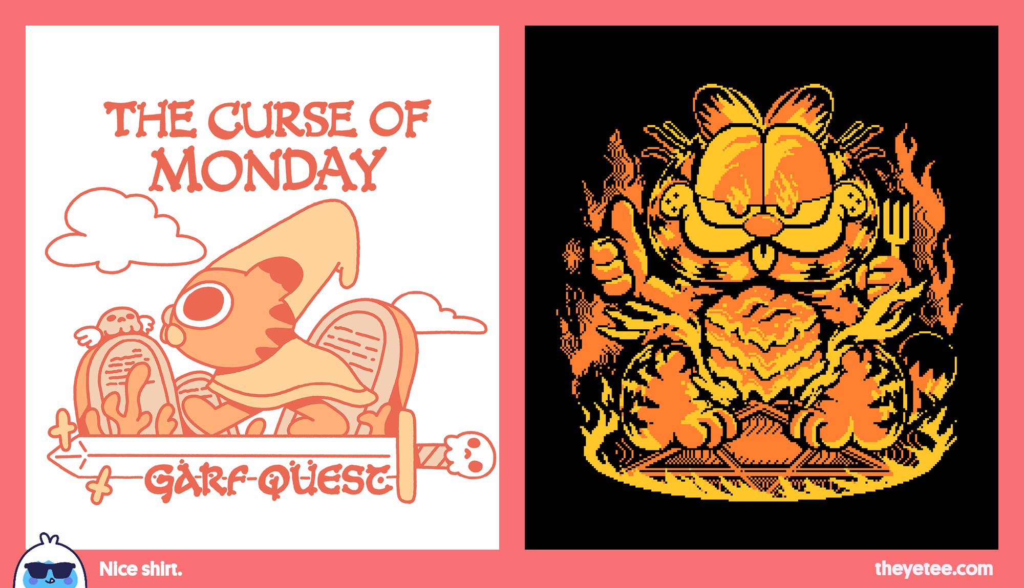 The Yetee 🌈 on Twitter: "NEW! We’ve got Garf Quest designed by @gumshoegumshoe and Three Layer ...