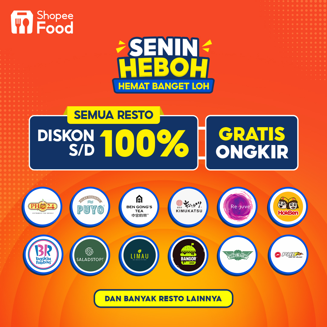 ShopeeFood Indonesia on Twitter: "Kalo versi Mimin, ya promo Senin Heboh di ShopeeFood! Ada ...