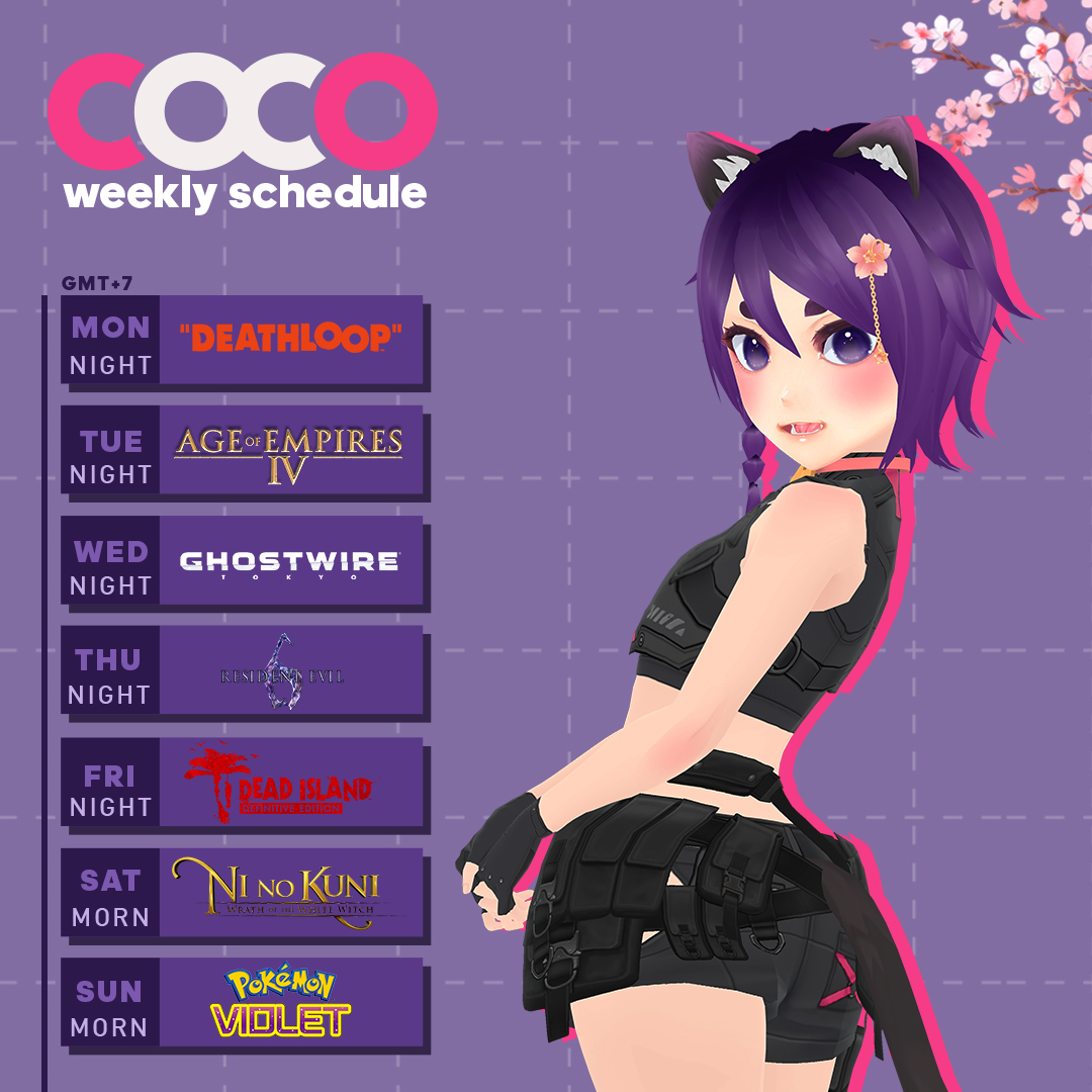 COCO 🌸 Cat Boy on Twitter: "Awo cocomate ini jadwal untuk minggu ke 3 di bulan Mei ini ya geis ...