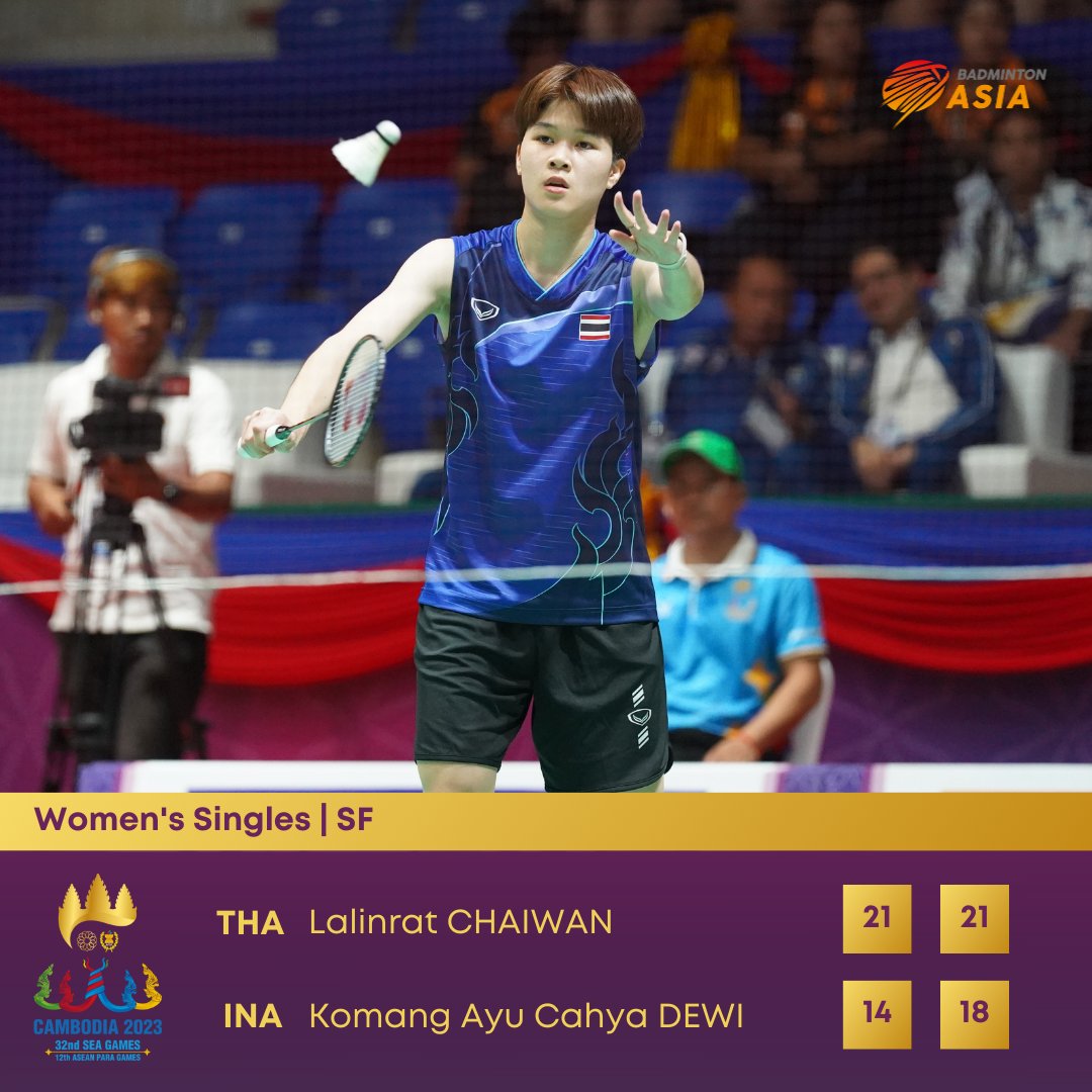 Badminton Asia on Twitter: "SEA Games 2023 Score Update Semifinals: Women’s Singles Lalinrat ...