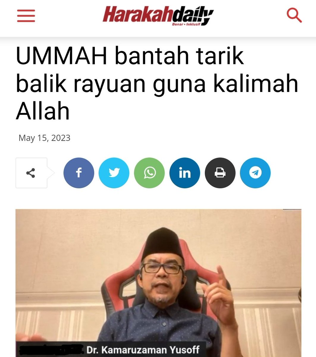 HarakahDaily | الحركة on Twitter: "UMMAH dengan ini membantah sekeras-kerasnya tindakan ini. Ini ...