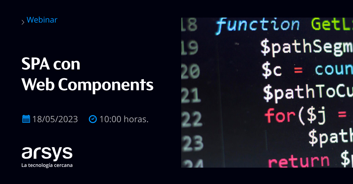 Arsys on Twitter: "🎓 ¿Quieres empezar a trabajar con #WebComponents? ¡Este jueves tendremos un # ...