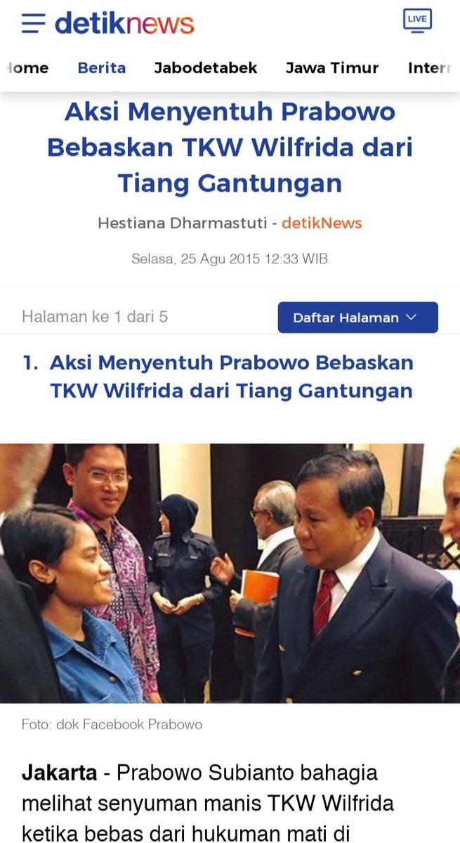 🇲🇨 B. Prasetya 🇲🇨 on Twitter: "# Aksi Menyentuh Prabowo Bebaskan Wilfrida dari Tiang Gantung ...