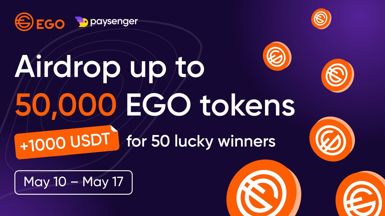 Đecentralized Člub on Twitter: "🥳 EGO Paysenger Giveaway 🏆 Prize Pool - 50,000 $EGO & $1,000 ...