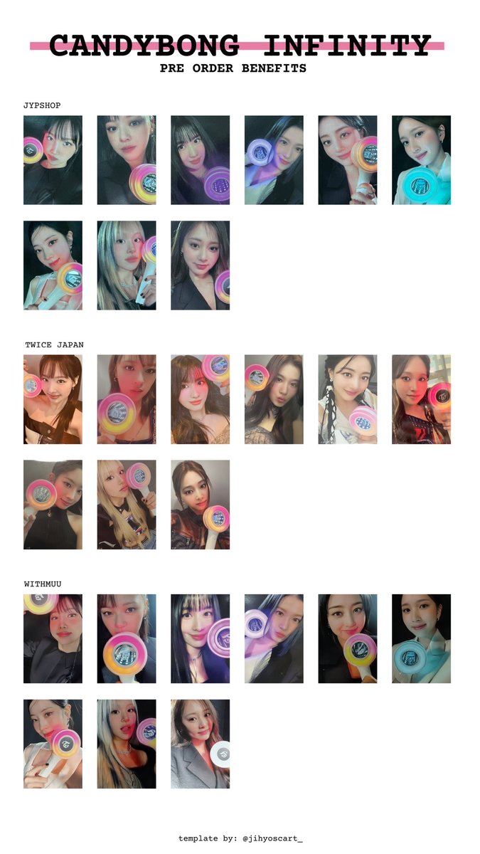 thereze 🧸 on Twitter: "CandyBong Infinity JYPshop, Twice Japan, and Withmuu Pre Order Benefit ...