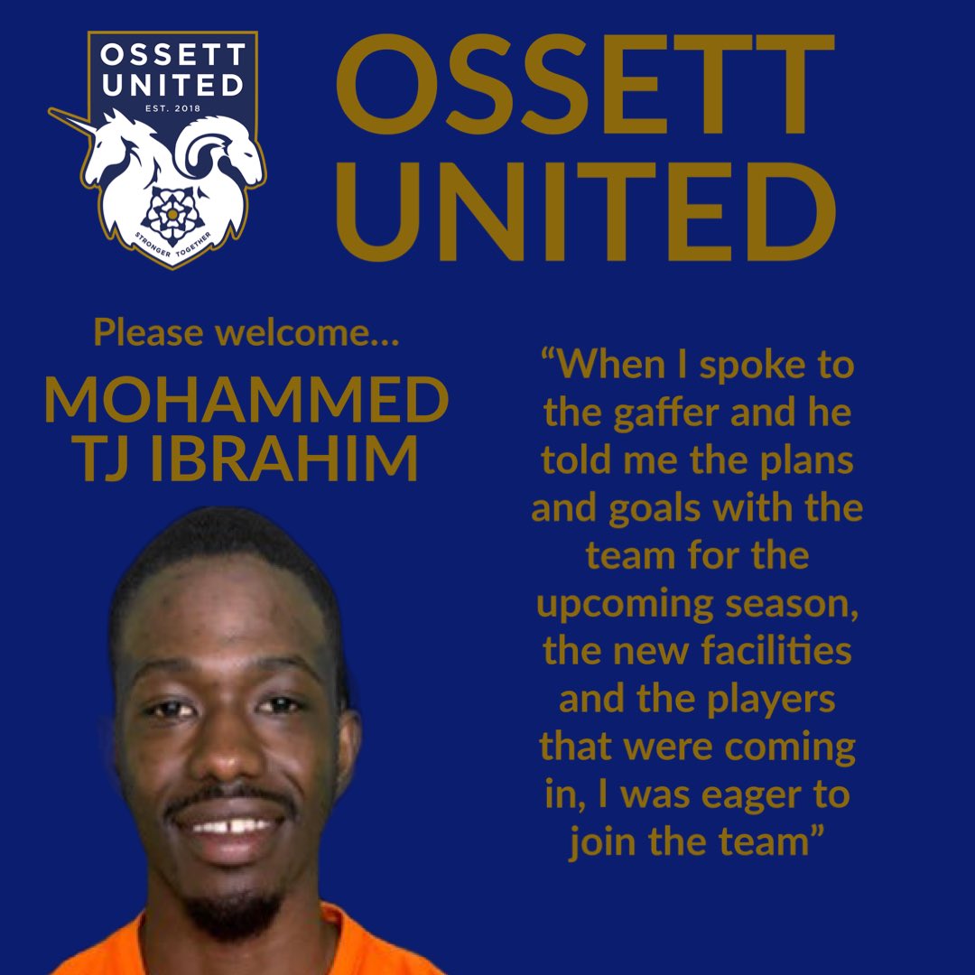 Ossett United FC on Twitter: "Please welcome new signing and attacking player Mohammed TJ ...