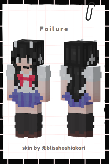 ブリス ~ EMERGENCY COMMS! ♡ on Twitter: "minecraft skins for @FailureTwit ~ ! 🖤🖤 interested for a ...