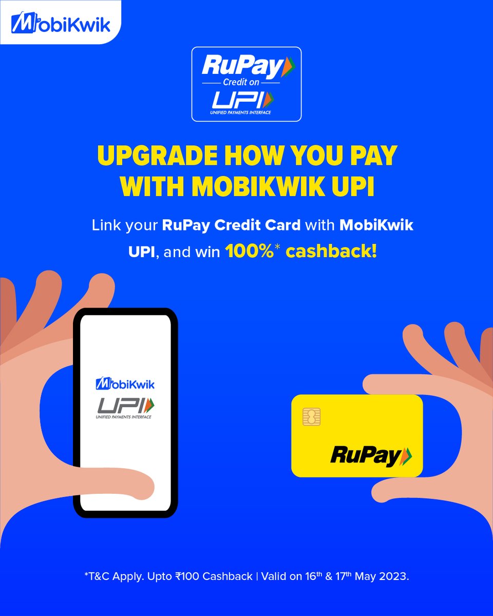 MobiKwik on Twitter: "Unleash the power of your RuPay credit card and unlock a world of rewards ...