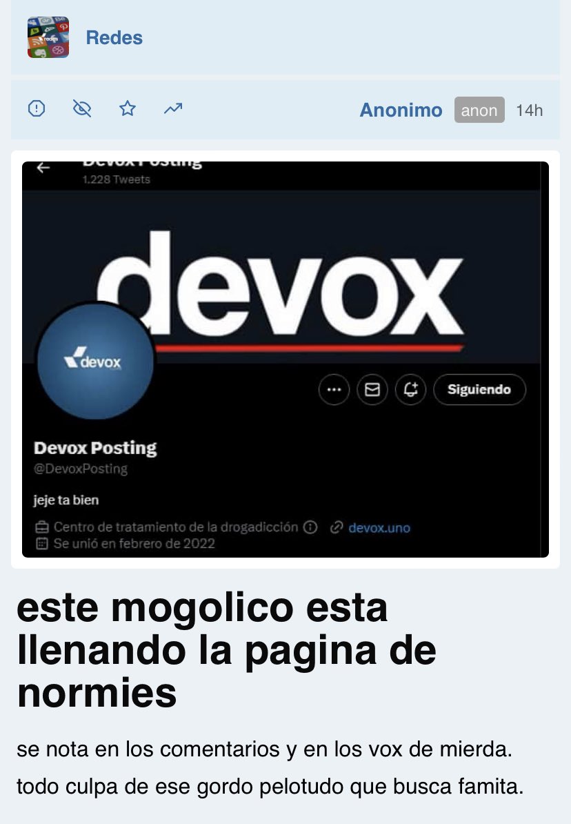 Devox Posting on Twitter: