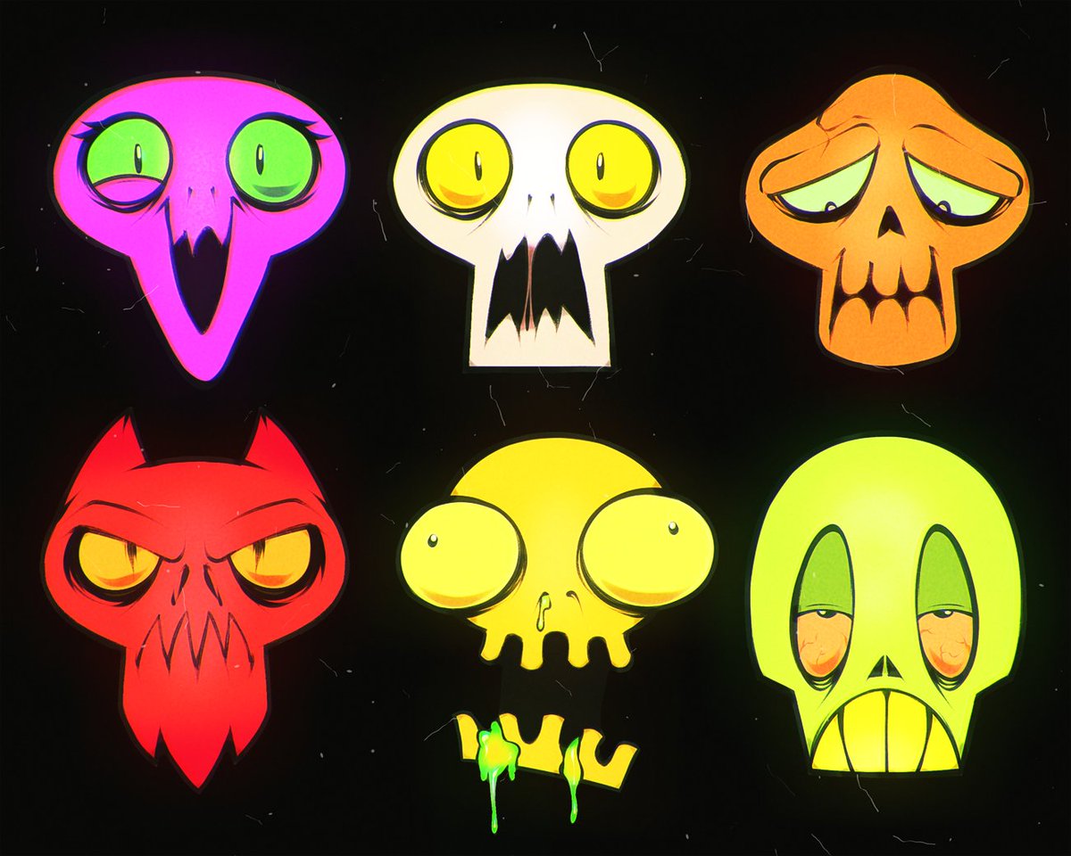 「just designed a bunch of bone heads」|WildBlurのイラスト