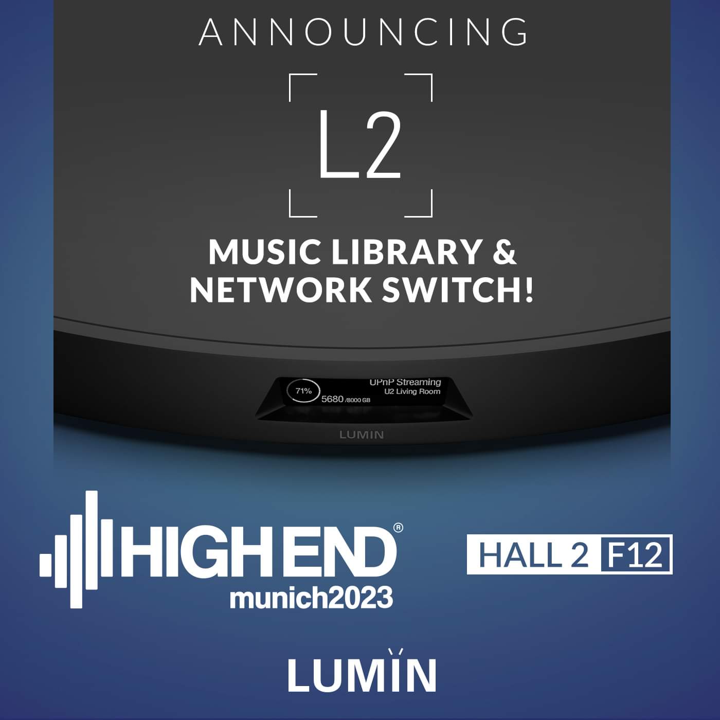 avcat on Twitter: "HIGH END Munich 2023 LUMIN L2 All-new Music Library and Network Switch HALL 2 ...