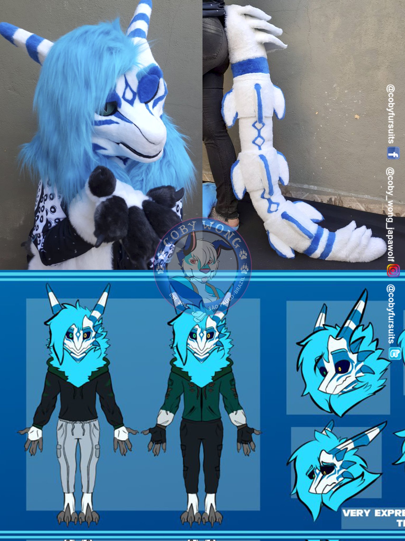 Coby Wong on Twitter: "Commission! partial fursuit for @ZephyrZonie