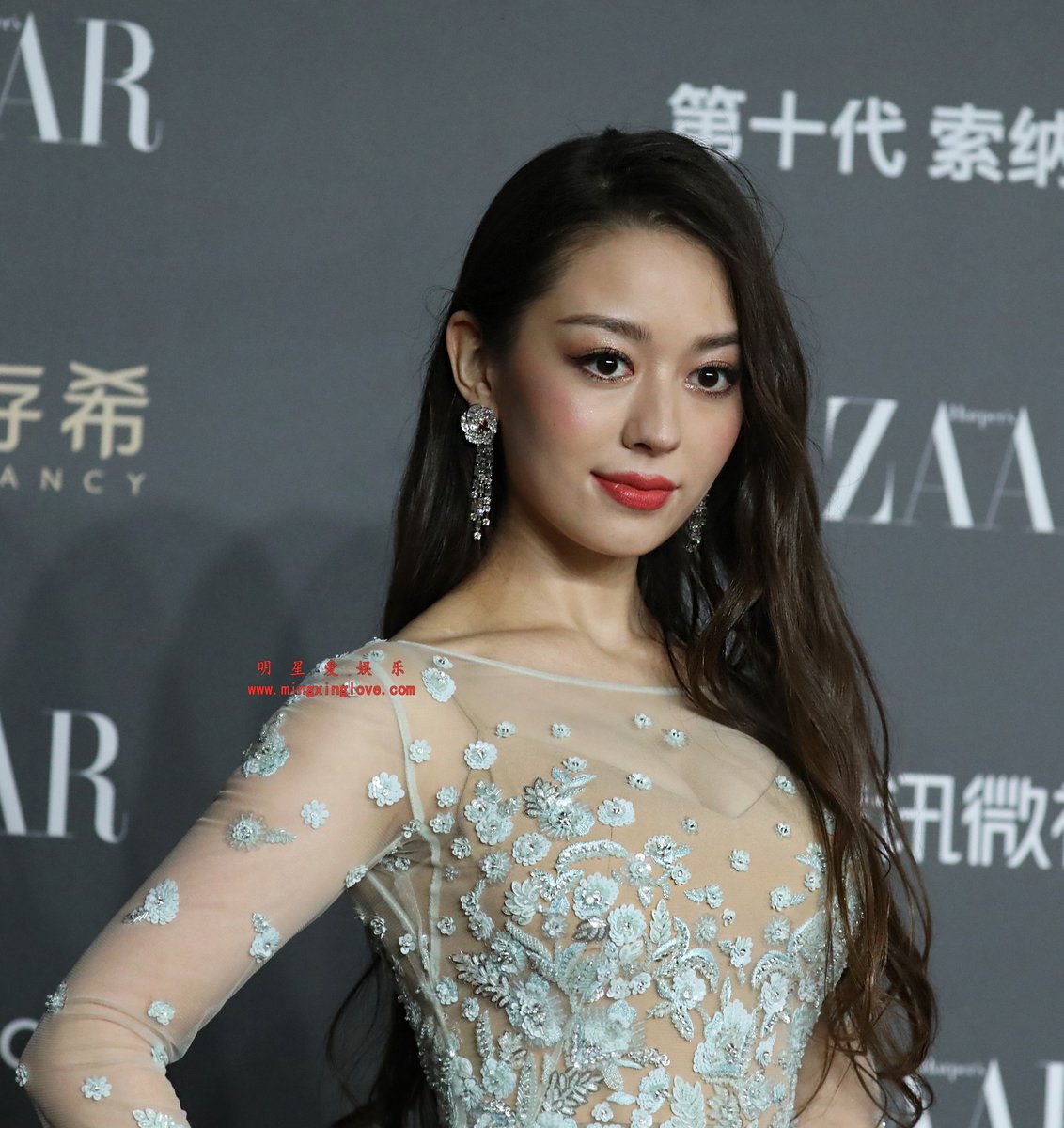 mingxinglove on Twitter: "#吉娜·爱丽丝 参加某活动现场花絮照片，透明薄纱露胸裙，高清4K分辨率原图无修 #生图 下载 https://mingxinglove ...