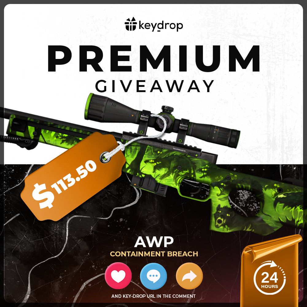 Key-Drop.com on Twitter: "Giveaway on AWP | Containment Breach 🎁 👊 Just leave ️ under the post ...
