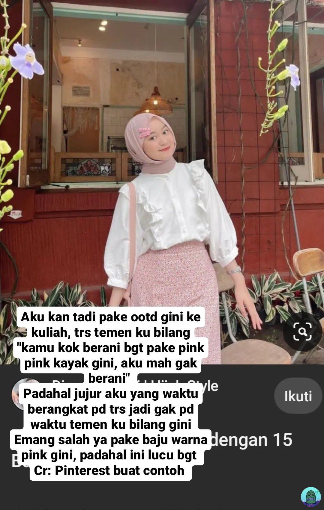 Tanyarl 💚 on Twitter: "emangnya kenapa pake baju serba pink gini emang keliatan aneh kah? 💚 tapi ...