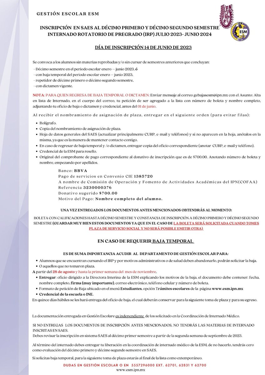 ESM_Oficial on Twitter: "RT @ESM_Oficial: Información de Internado Rotatorio"