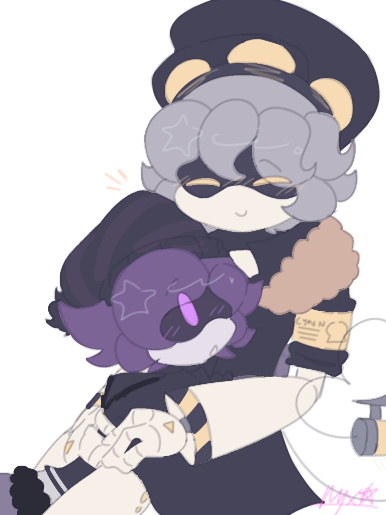 nyxii / comms open!! (lost count/5) on Twitter: "(2/2) he enjoyed the hug ~♡ #murderdrones #Nuzi"