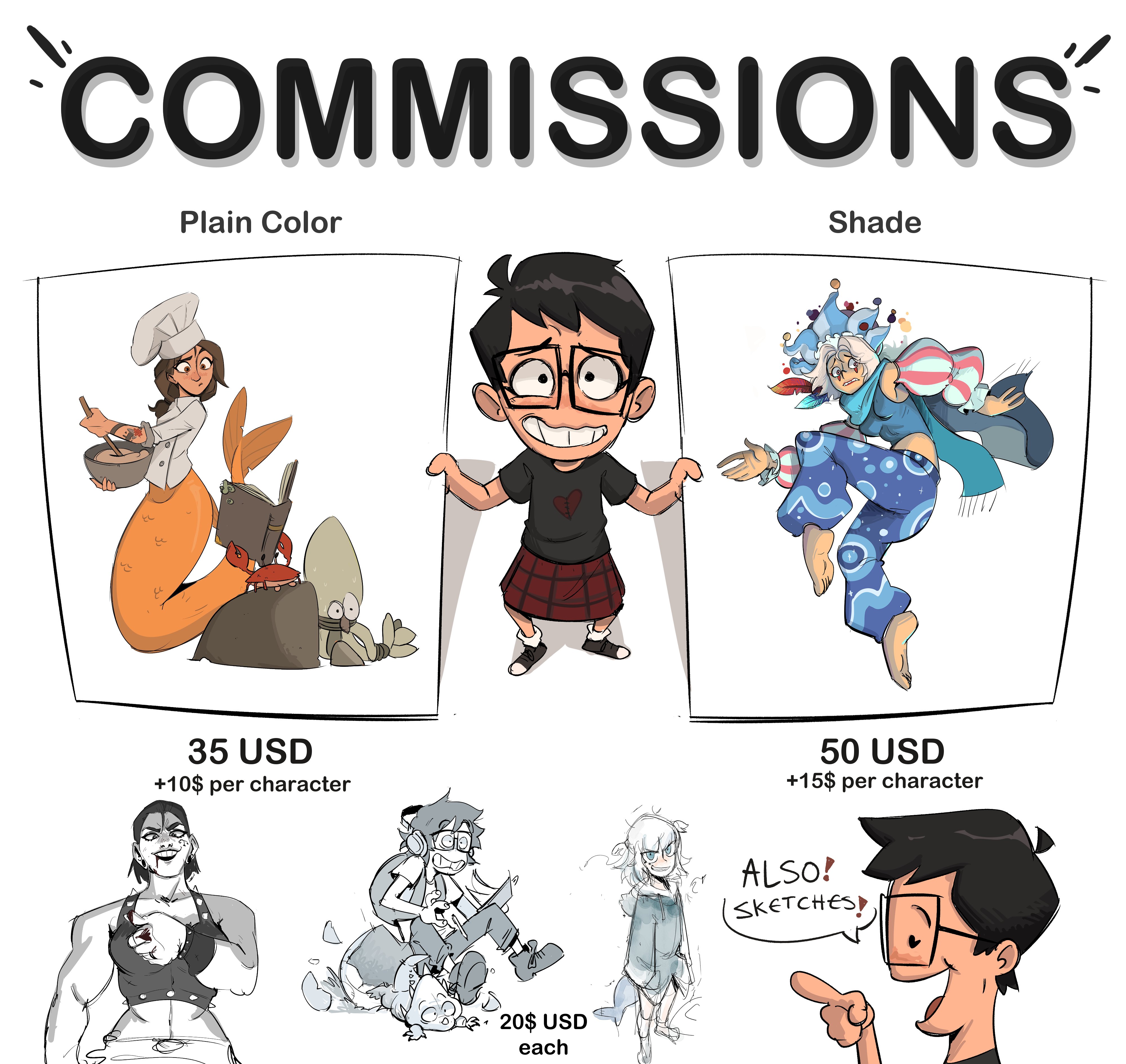 Tony Hernandez 🐺Xolotl on Kickstarter on Twitter: "RT @TacoDeCorazon: 🎊COMMISSIONS OPEN🎊 Hello ...