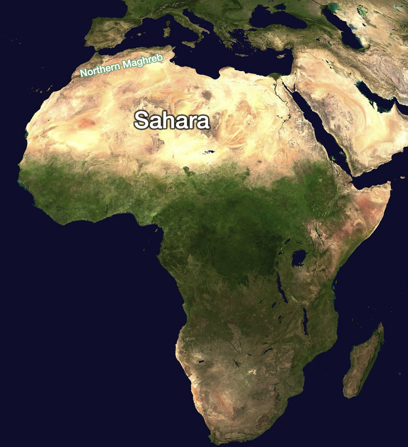 Sahara Desert World Map