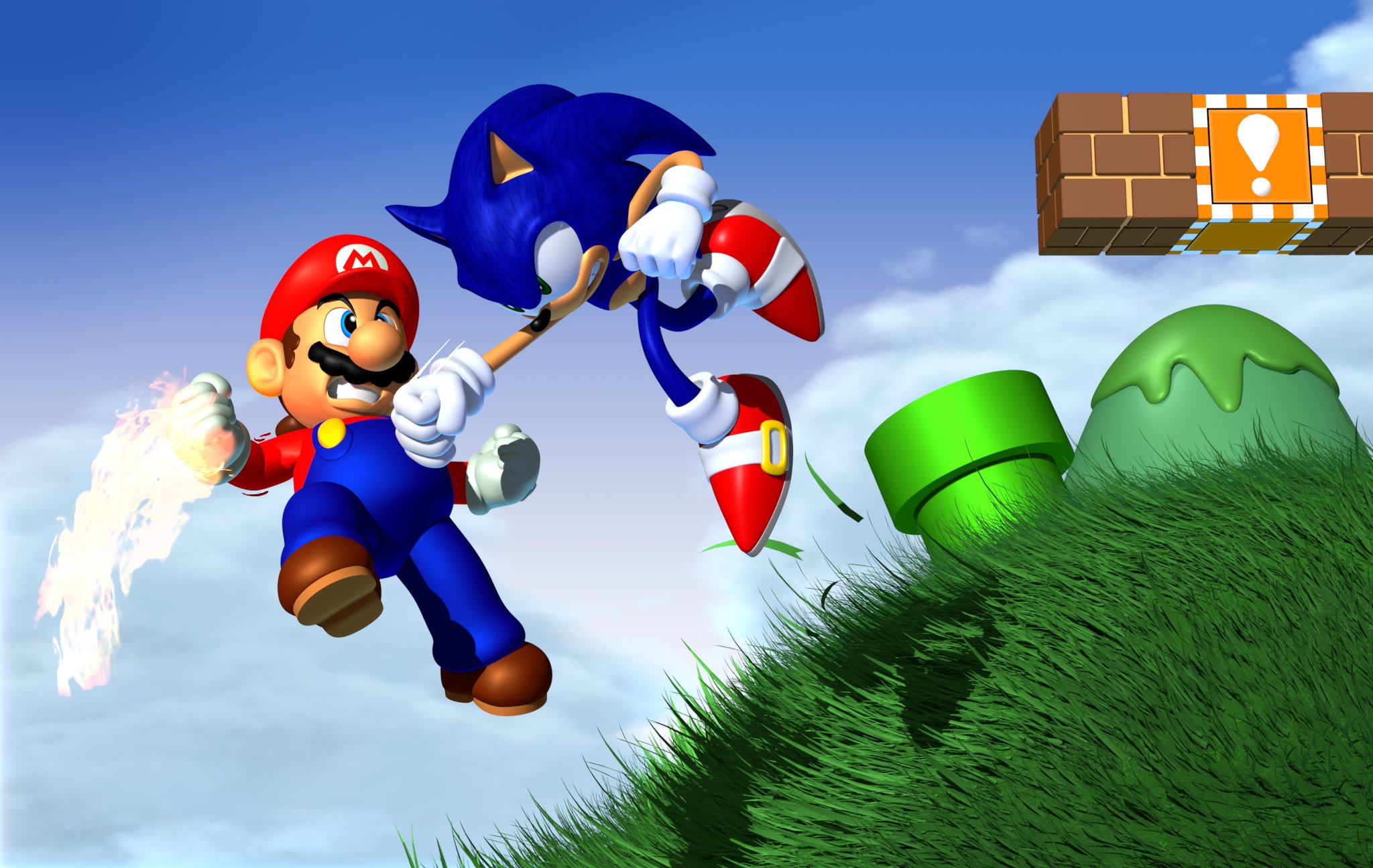 Mario Vs Sonic Wallpaper