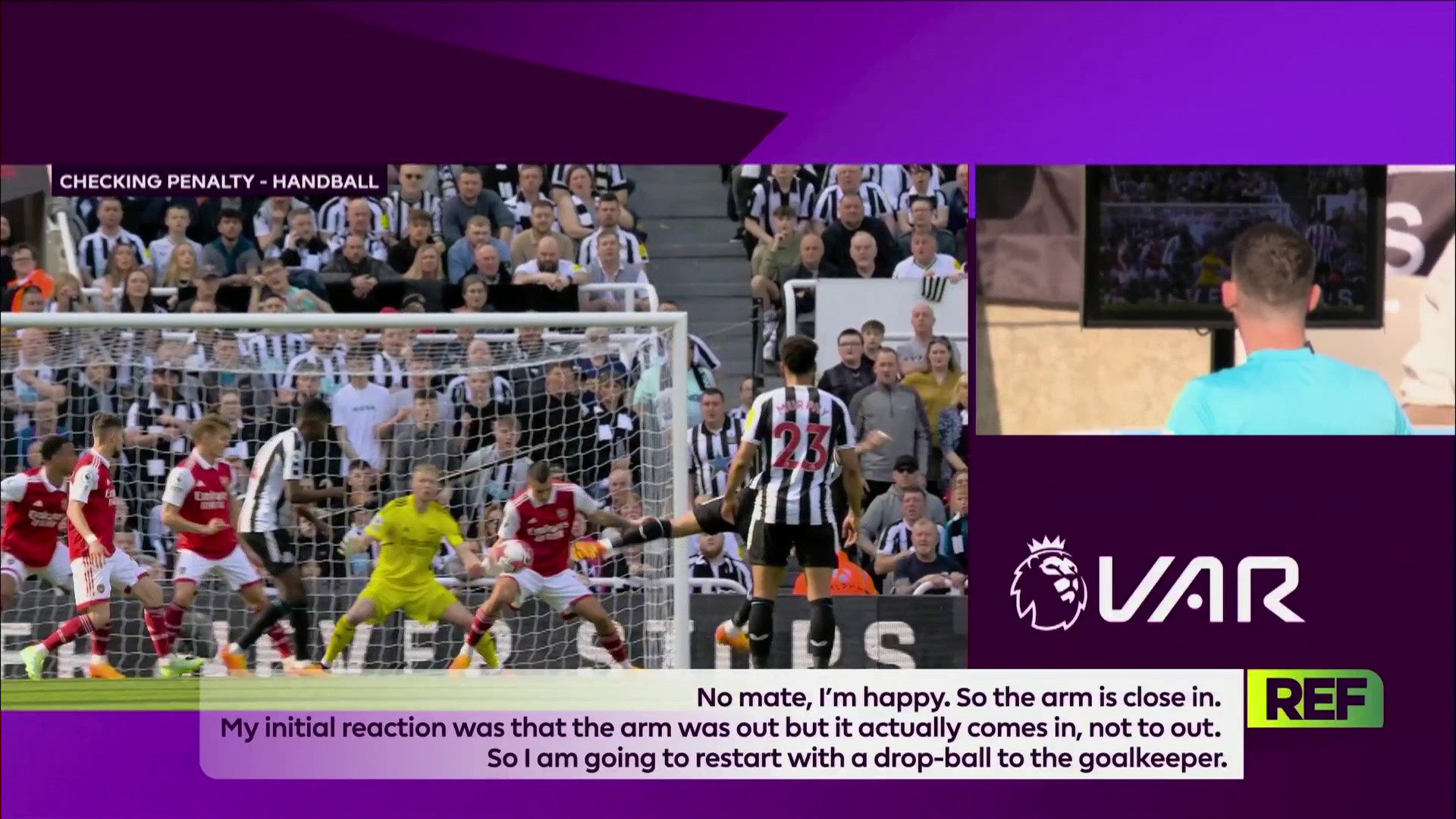 Football Daily on Twitter: "📺 Communication from VAR and the referee when Newcastle United's ...
