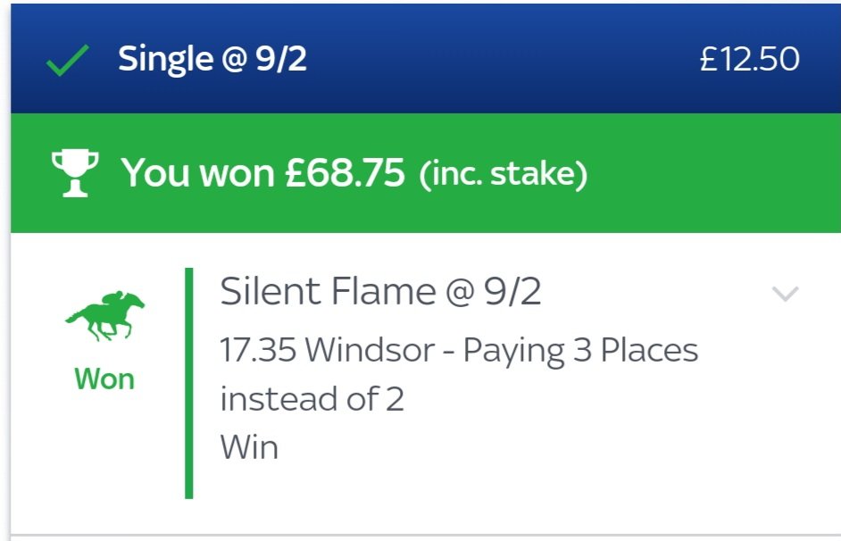 racingpete on Twitter: "Week 19 Day One Silent Flame only winner -£36.25 on the Day. Best of the ...