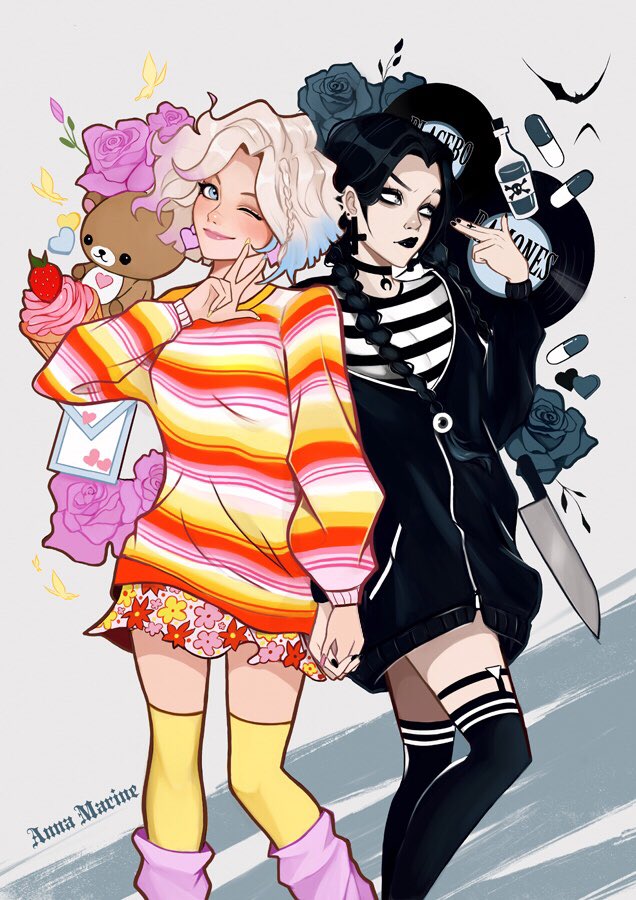 Wednesday and Enid by Anna Marine : r/ImaginaryLesbians