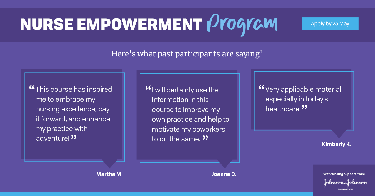 Sigma Nursing on Twitter: "The Nurse Empowerment Program, made possible by @JNJNursing, is ...