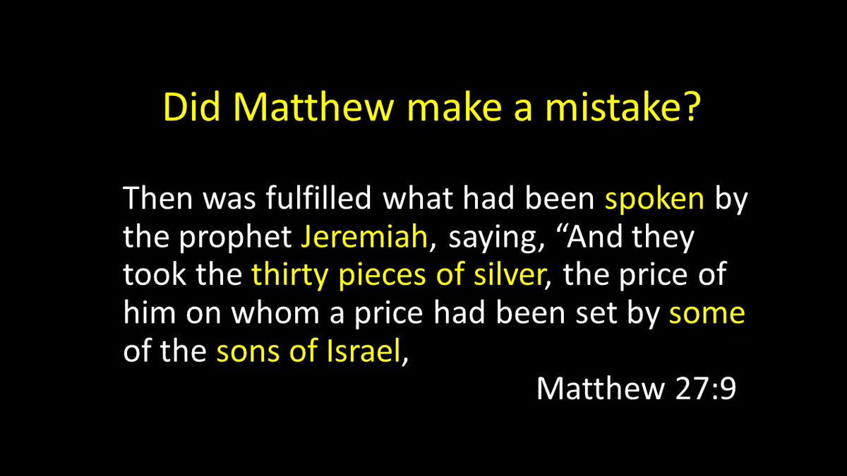 Creation Ministries International (CMI) on Twitter: "Did Matthew make a mistake by attributing a ...
