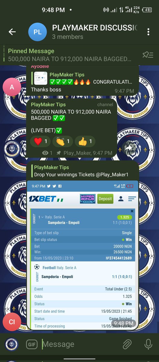PlayMaker_Tips on Twitter: "Another winnings Tickets 🎉🔥🎉🔥🎉🔥🎉"