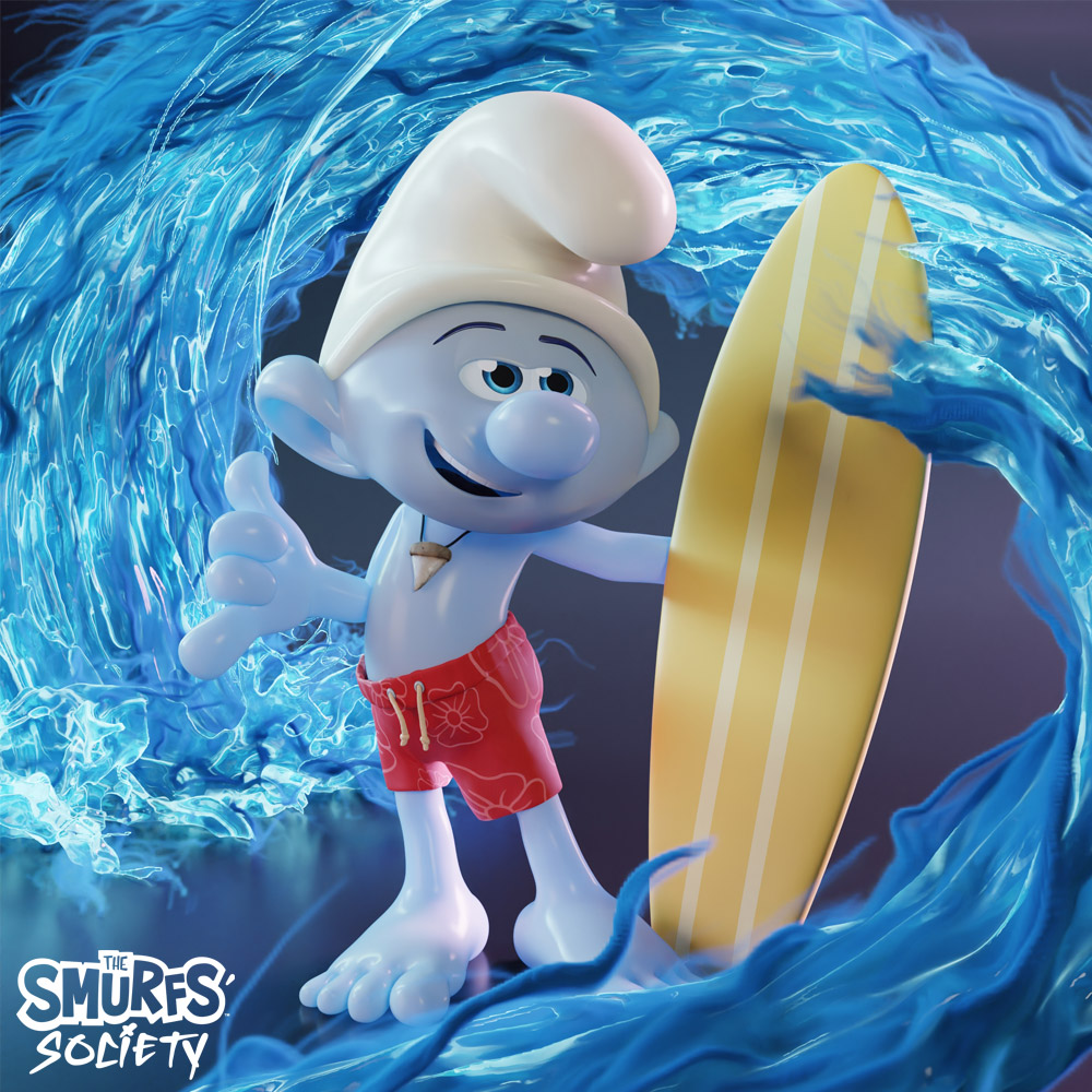 Smurfette Waving