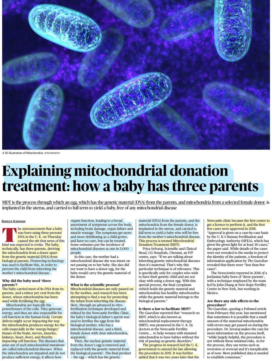 Ravikant Yadav on Twitter: "'Explaining Mitochondrial donation treatment: How a baby has 3 ...