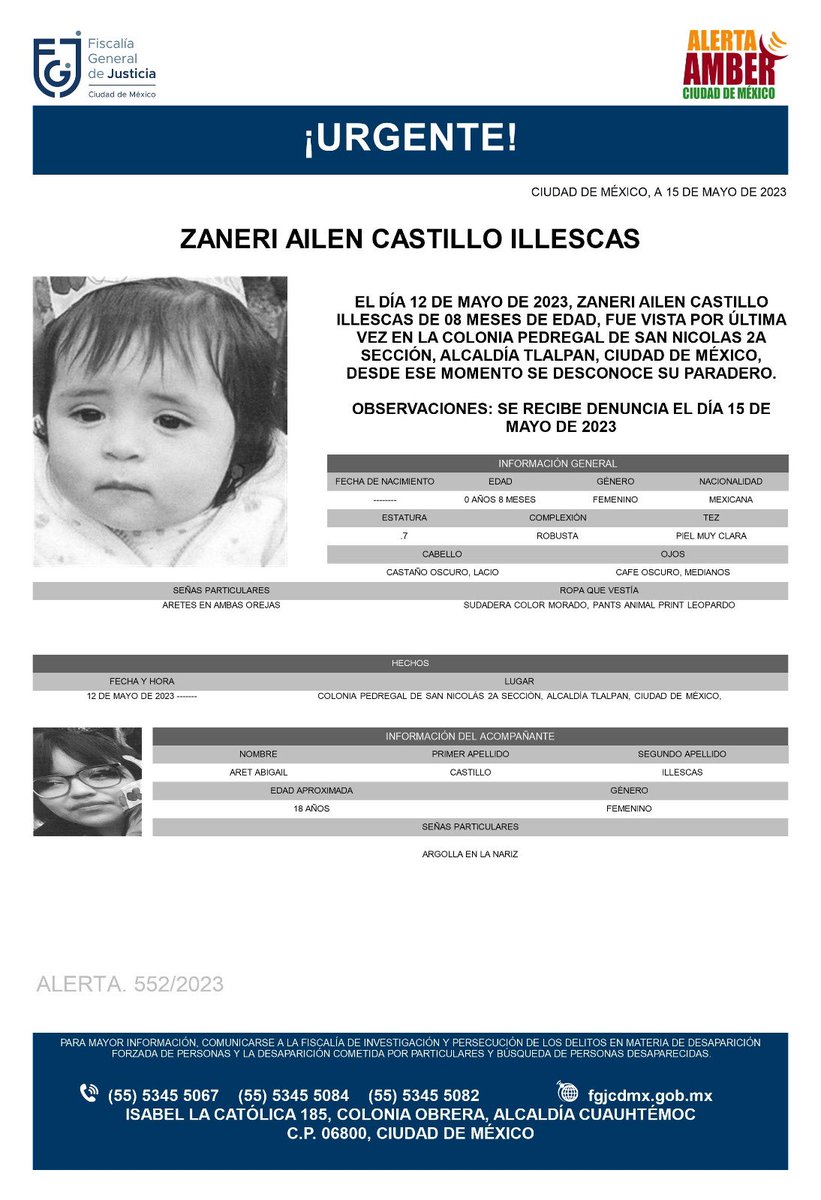Fiscalía Cdmx On Twitter Se Activa Alertaamber Para Localizar A La