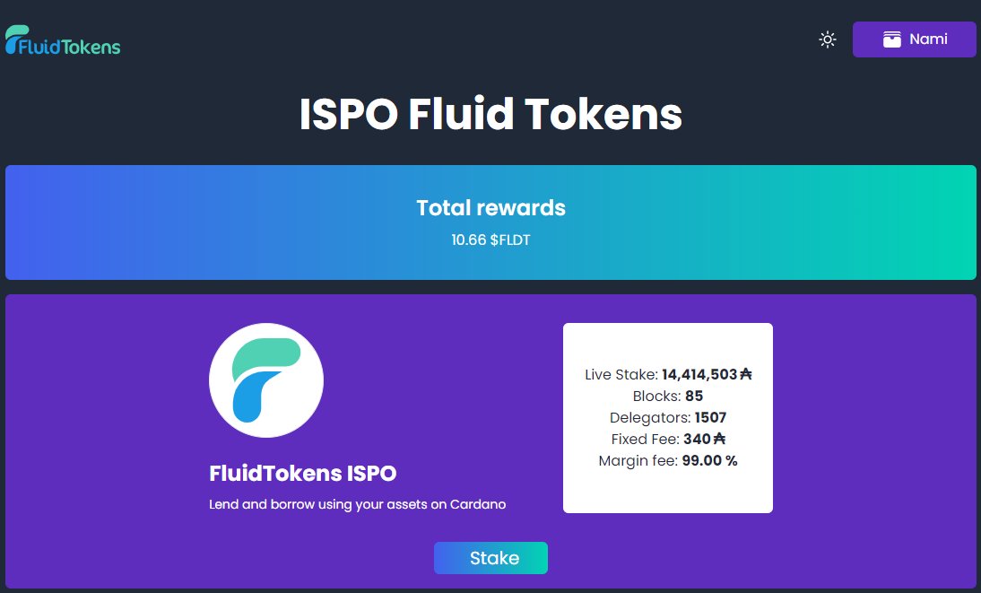 FluidTokens (ISPO is live: FLDT) on Twitter: "Calculator reward for FLDT ISPO is live! 🫡 Full ...