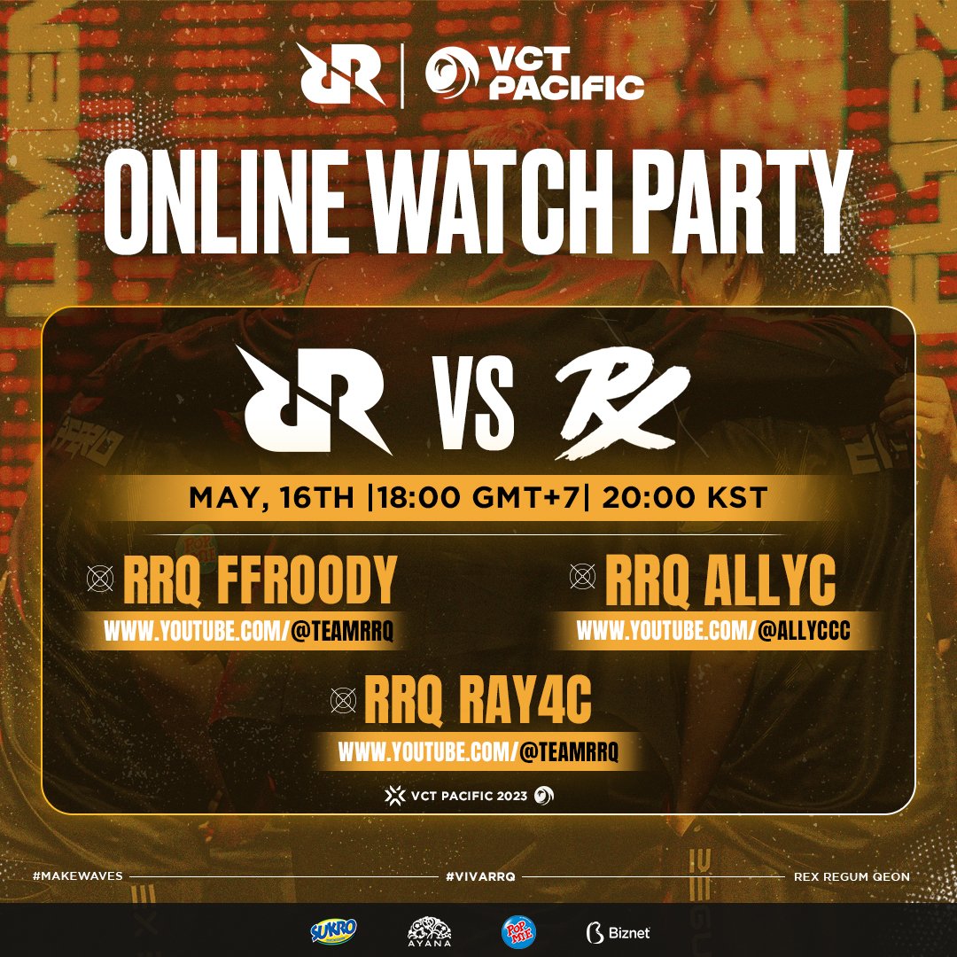 Team RRQ on Twitter: "Don't miss our offline Watch Party at AYANA MidPlaza or catch our online ...
