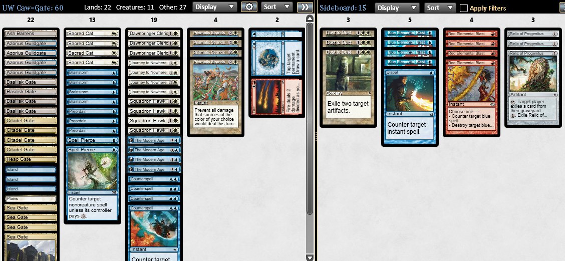 Selkcahs on Twitter: "🏆 with UW Caw-Gate, same list as the Showcase, deck continues to perform ...